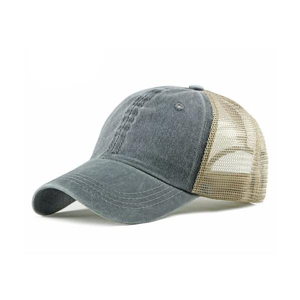 商品名:  Trucker Ball Cap Mesh Beige Back Adjustable Hat Snapback 2-Tone Cap 6 Panel (Gray), One Size-Mediumブランド: Generic商品...