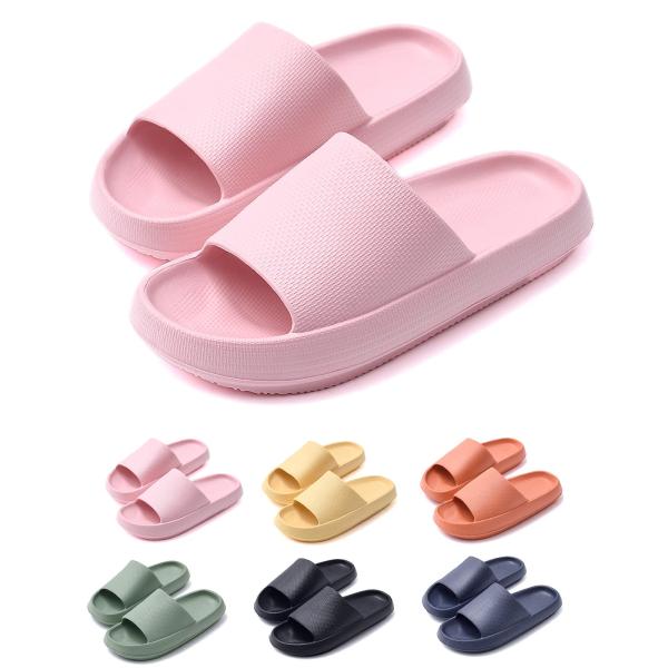 商品名:  Pillow Slippers Women Cloud Slides Non-slip Shower Shoes Pillow Sandals Slides Ladies Bathroom Slippers Indoor Out...