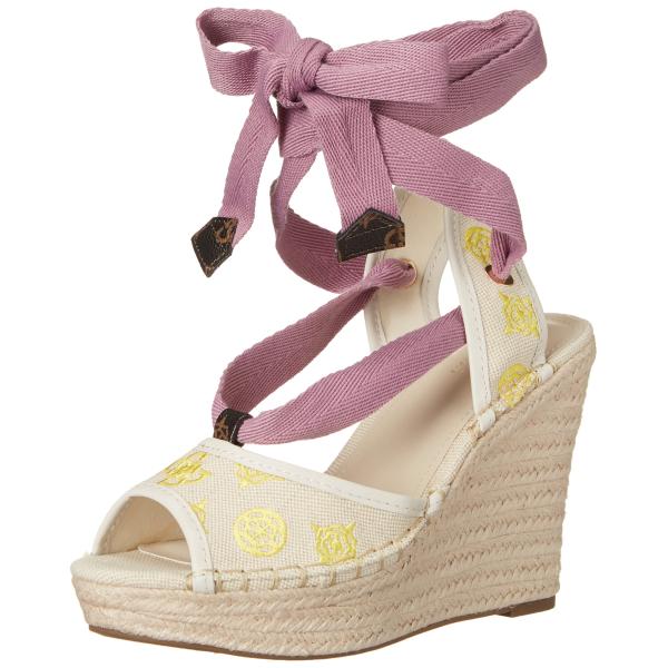 商品名: GUESS レディース Halona ウェッジサンダル, ベージュ/ライラック, 24 GUESS Women's HALONA Wedge Sandal, Beige/Lilac, 8ブランド: GUESS商品サイズ: 8高さ:...