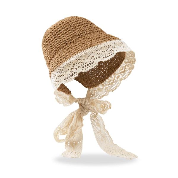商品名: [WAHALAA] Baby Toddler Girls Straw Sun Hat Summer Beach Hat pureborn Baby Girl's Straw Hat Wide Brim Sun Protection...