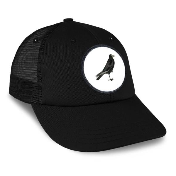 商品名:  Patch Hat Trucker Baseball Cap Crow Vintage Look A Animals Birds Birds Squawk Cotton Crow Dad Hat for Men &amp; Wo...