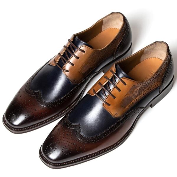 商品名:  Men's Dress Oxfords Shoes Laces Up for Mens Business Formal Wedding Comfortable Shoesブランド: HTELUFU商品サイズ: 7.5高さ: 34...