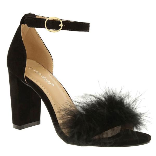 商品名:  TOP Moda Women Chunky Heels Ankle Strap Sandals with Fur KONNER-30 BLACK 8.5ブランド: TOP Moda商品サイズ: 8.5高さ: 12.7cm横幅: ...