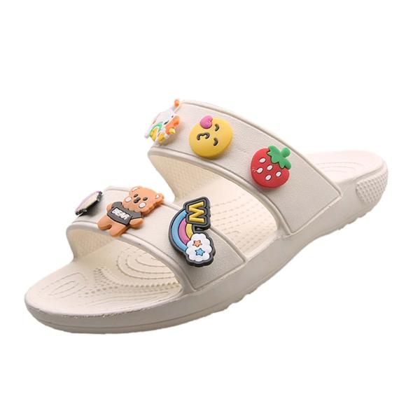 商品名:  Womens Slides Sandals Cute Charms Sandal Side Anti-Slip Cloud Slides Pillow Slippers Beach Shower Summer Sandals W...