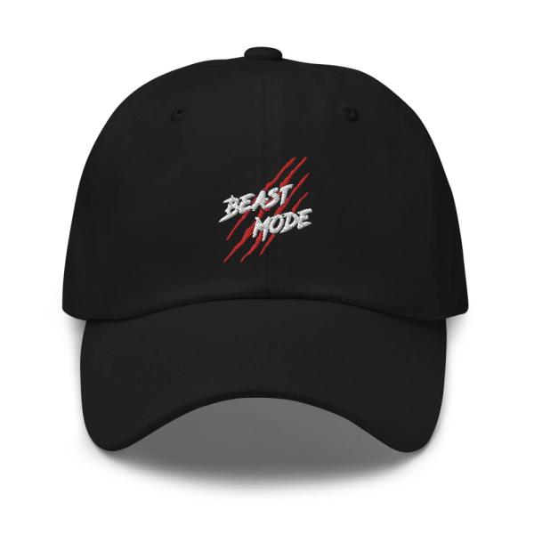 商品名:  Motivational Beast Mode Embroidered Dad Hat Cap - Workout Gym Hat for Men Women Blackブランド: Generic商品サイズ: One Size重...
