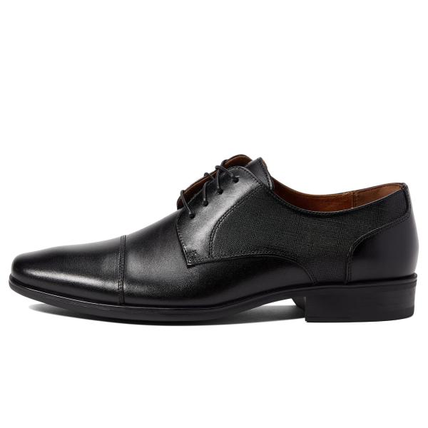 商品名: Florsheim Jackson キャップトゥ オックスフォード, ブラック, 9 Florsheim Jackson Cap Toe Oxford Formal Shoe for Men - Leather Upper wit...