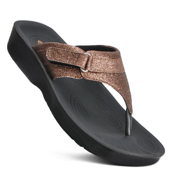 商品名: AEROTHOTIC Glynis Arch Supportive Orthopedic Casual Flip Flops for Women (6, Glynis Brown, numeric_6) AEROTHOTIC Gl...