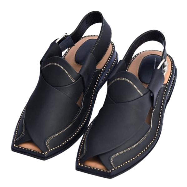 商品名:  Mens Leather Sandal Peshawari Kaptan Chappal/Flip Flop - Sandal Casual Comfort Shoes - pakistani chappalブランド: Leat...