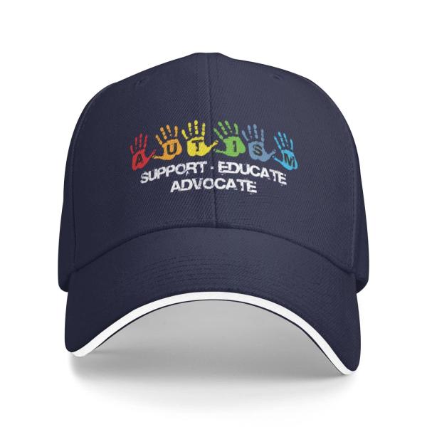 商品名:  Autism Awareness Baseball Cap Autism Strong I Love Someone with Autism Trucker Hat Autism Acceptance Dad Hat Navyブ...