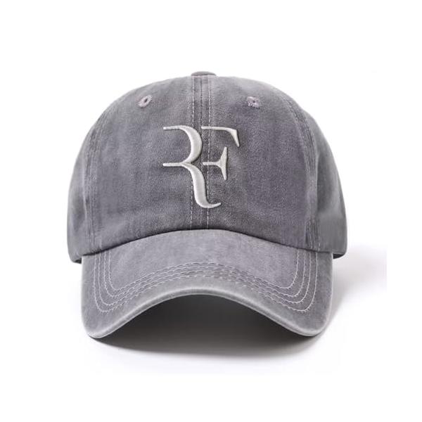 商品名:  ROGER FEDERER Hat Embroidered Dad Cap for Men and Women Cotton Adjustable Baseball Cap Grayブランド: ROGER FEDERER商品サイ...