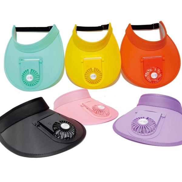 商品名:  FYANER Sun Visors Hat with Fan for Women - Fan Visor Hat - Three Gear Mediation and Large Area Sun Protection Purp...