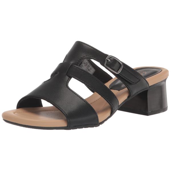 商品名: Clarks レディース Desirae パームヒールサンダル, ブラックレザー, 7 Clarks Women's Desirae Palm Heeled Sandal, Black Leather, 7ブランド: Clarks...