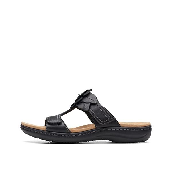 商品名: Clarks レディース Laurieann Madi フラットサンダル, ブラックレザー, 5 Clarks Women's Laurieann Madi Flat Sandal, Black Leather, 5ブランド: C...