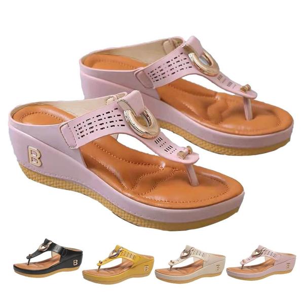商品名:  YIbing Women's Flip Flops Rome Summer Women Flip Flops Wedges Thick Slippers, Comfortable Women's High Heel Platfo...