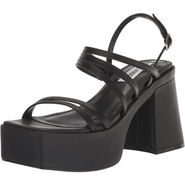 商品名: Steve Madden レディース Bossy ヒールサンダル, ブラックレザー, 24.5 Steve Madden Women's Bossy Heeled Sandal, Black Leather, 8.5ブランド: S...