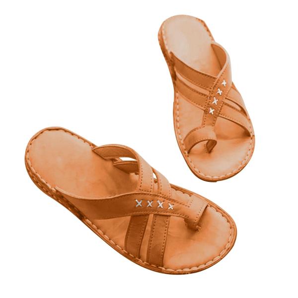 商品名:  Wedge Sandals for Women Artificial Leather Cross Straps Toe Ring Open Toe Slip-on Flip Flops Summer Lightweight Ca...