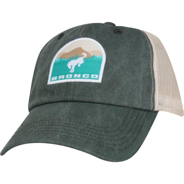 商品名: Ford Bronco 6パネル織トラッカーキャップ クリーム/フロスト, クリーム/フロスト, One Size Ford Bronco Trucker Hat, Woven 6-Panel Baseball Cap, Crea...