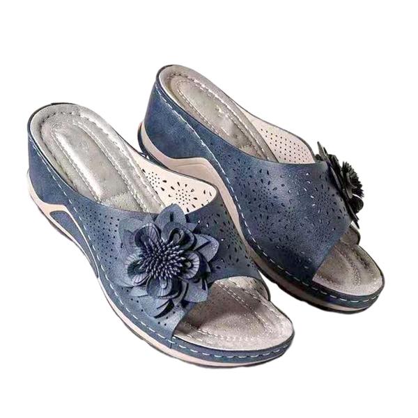 商品名:  VALINK Women Floral Sandals - 2022 Sandals Open Toe Hollow Out Wedge Sandals Casual Summer Slip-On Slippers Platfo...