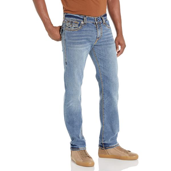 商品名:  True Religion Men's Ricky Triple Logo Super T Flap, Scopes Light Wash, 42ブランド: True Religion商品サイズ: 42 Regular高さ: 3...