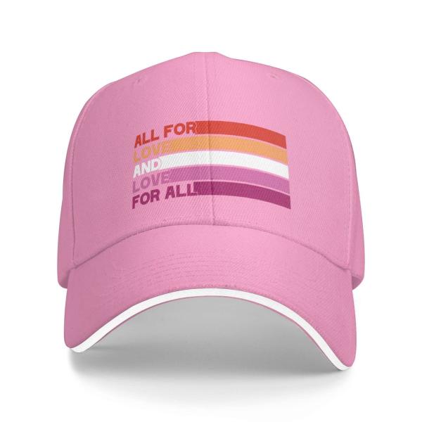 商品名:  Lesbian Pride Flag Love All Trucker Hat LGBT Pride Baseball Cap Pinkブランド: POFEISI商品サイズ: One Size高さ: 2.3114cm横幅: 19...