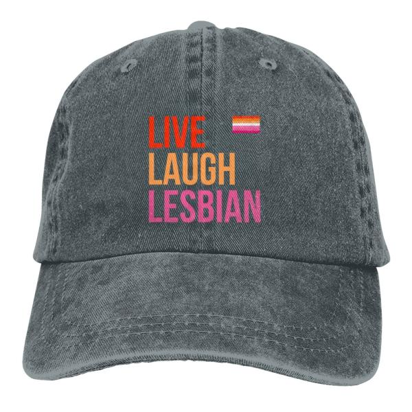 商品名:  POFEISI Live Laugh Lesbian Awareness LGBTQ Pride Trucker Hat LGBT Pride Baseball Cap Greyブランド: POFEISI商品サイズ: One S...