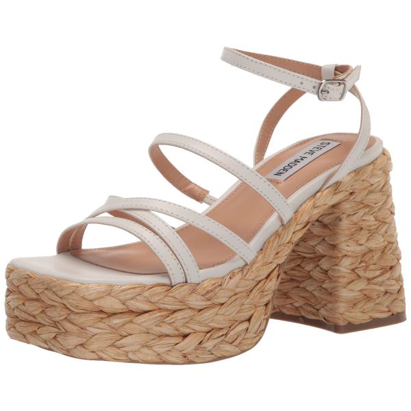 商品名: Steve Madden レディース Belise ヒールサンダル, ホワイトレザー, 10 Steve Madden Women's Belise Heeled Sandal, White Leather, 10ブランド: St...