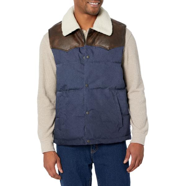商品名: [リーバイス] PUFFER VEST LM2RP372 LM2RC372 パファーベスト ボア ジャケット メンズ デニム ペイズリー 中綿 アウター (L, DENIM-MULTI(DNM)) Levi's Men's Out...