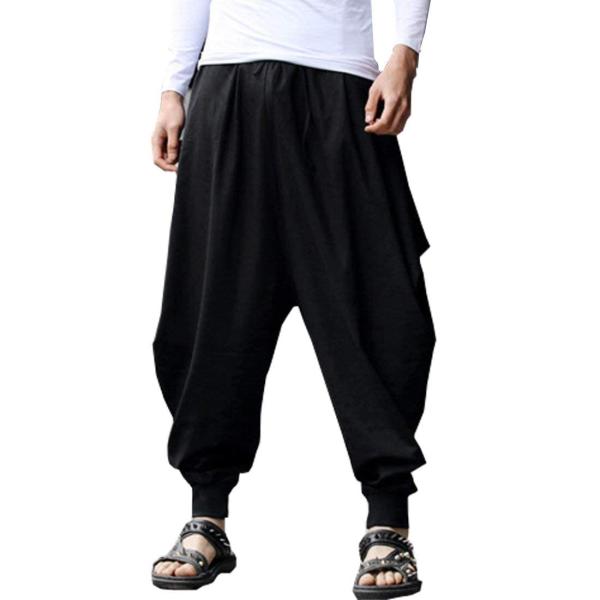 商品名:  ellazhu Men's Elastic Waist Harem Pants Sweaterpants Yoga Trousers Baggy Joggers GYM22 Black01 Lブランド: ellazhu商品サイズ...