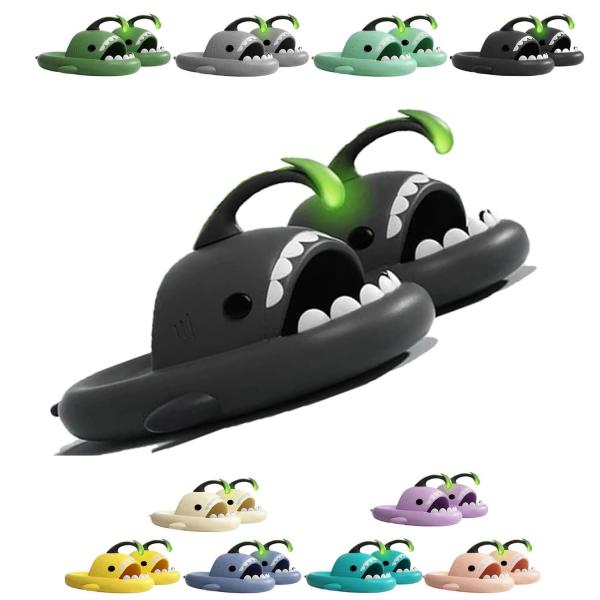 商品名:  LELEBEAR Angler Fish Slides, Cute Cartoon Shark Slippers, Cloud Shark Slides, Super Soft Anglerfish Shark Slides G...