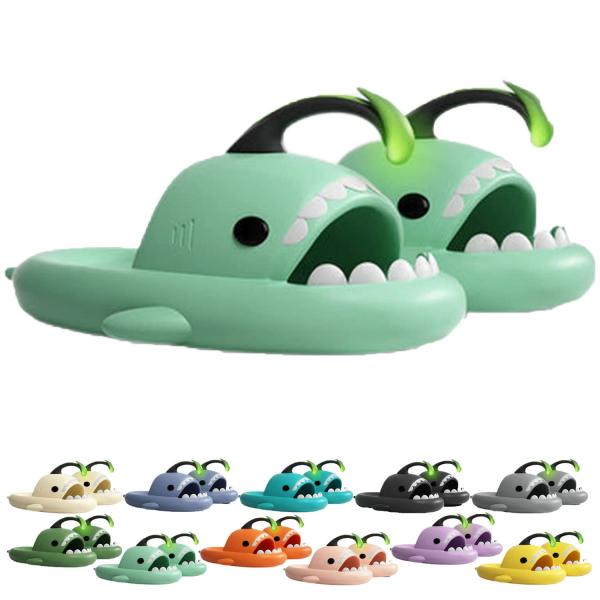 商品名:  Angler Fish Slides - Shark Slides Angler Fish Slippers Glow in the Dark, Super Soft, Comfy, Silent And Anti-Slippe...
