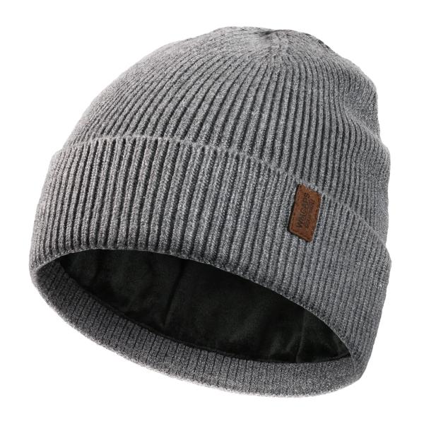 商品名:  Winter Beanie Hats for Men Women, Fleece Lined Beanie Soft Warm Knit Hat Ski Stocking Cuffed Cap (Grey)ブランド: Wmcap...