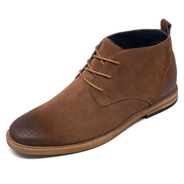 商品名:  CHAMARIPA Men's Height Increasing Elevator Boots Brown Suede Leather Enhancing Boots 6 CM / 2.36 Inches C2B165D001...