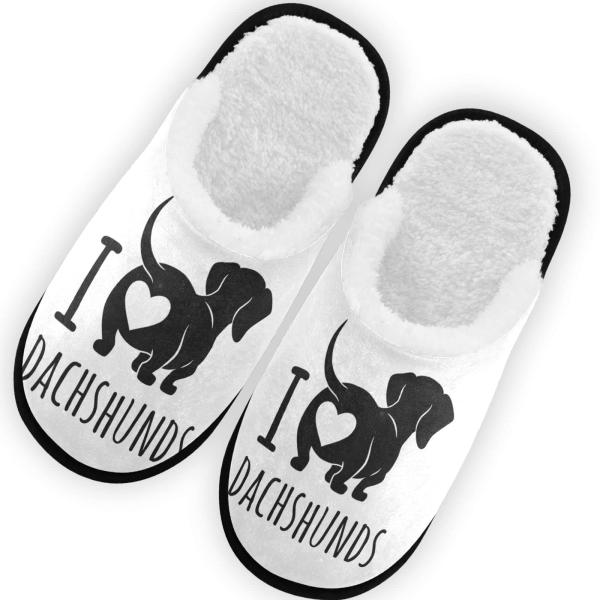 商品名:  Glaphy Dachshund Funny Dog Slippers for Women, Memory Foam House Slippers, Non-Slip Indoor Outdoor Winter Bedroom ...