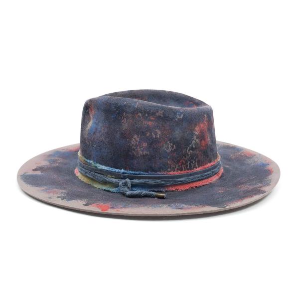 商品名:  Vintage Wide Brim Distressed Beach Hat fedoras Hat Classic Rancher for Men Women Wide Brim Roll with Lightning Log...
