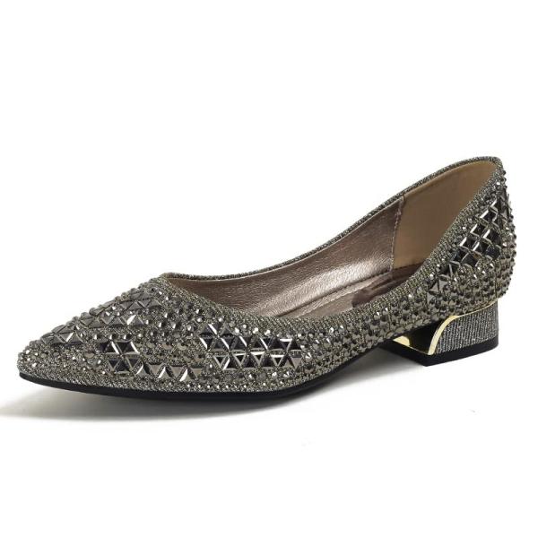 商品名:  Flats Shoes Women Rhinestone Pointed Head Ballet Flats Comfortable Soft Memory Foam Insole Flat Shoes for Women Co...