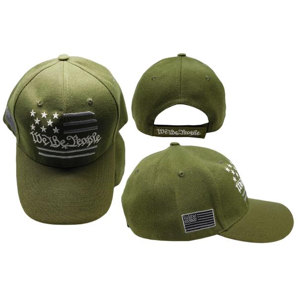商品名:  Trade Winds We The People USA Flag Olive Green Acrylic Adjustable Embroidered Baseball Hat Capブランド: Trade Winds商品サ...