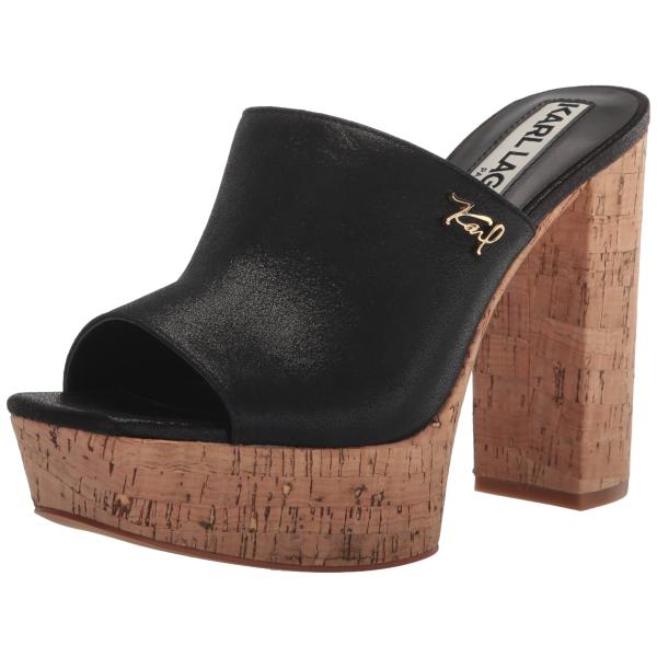 商品名: Karl Lagerfeld Paris レディース Codi スリッポン ヒールサンダル, ブラック, 7 Karl Lagerfeld Paris Women's Codi Slip-on Heeled Sandal, Bla...