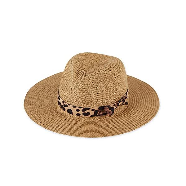 商品名:  Hadley Wren Women's Lightweight Summer Sun Hat, Adjustable Fit, Leopard Ribbon, Tawny, One Sizeブランド: Hadley Wren商品...