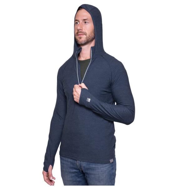 商品名:  MERIWOOL Men’s Base Layer Hoodie Lightweight Merino Wool Long Sleeve Thermal Denim Blueブランド: MERIWOOL商品サイズ: Small高...