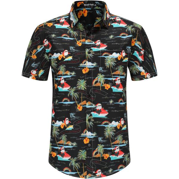商品名:  Nosirhoc Christmas Shirts for Men, Mens Christmas Shirt, Christmas Hawaiian Shirt for Men, Santa Shirt, Beach Shir...