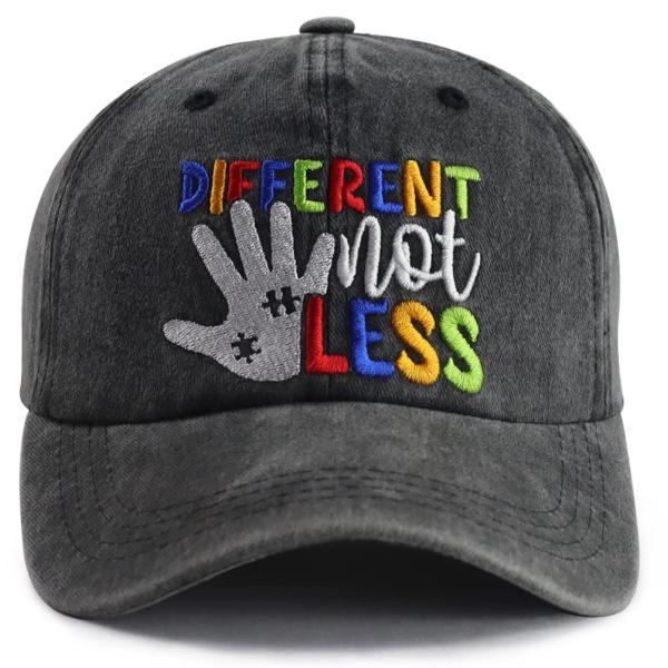 商品名:  Autism Hats for Men Women, Different Not Less Autism Awareness Hat, Adjustable Autistic Hand Decoration Inspiratio...