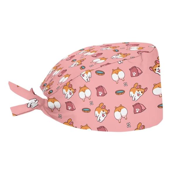 商品名:  Upetstory Cute Corgi Dog Working Cap Adjustable Bouffant Hats with Sweatband for Women Men Pet Cooking Cleaning Ti...