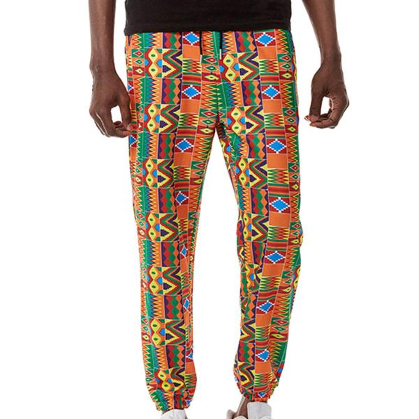 商品名:  Men's African Print Joggers Trousers Boho Style Sweatpants Elastic Waist Drawstring Casual Sports Long Pant for Me...
