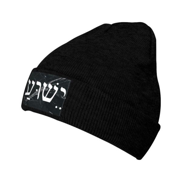 商品名:  Yeshua-Jesus-in-Hebrew Winter Hats for Men Women Knit Slouchy Black Beanie Hat Warm Baggy Skull Capブランド: fwoeqiz商品...