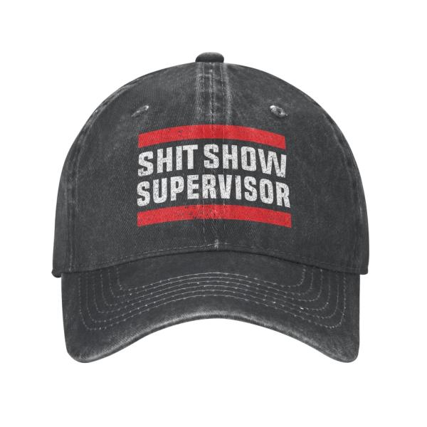 商品名:  BUINGBFG Shit Show Supervisor Hat for Men Dad Hats Fashionable Caps Blackブランド: BUINGBFG商品サイズ: One Size高さ: 16.4084c...