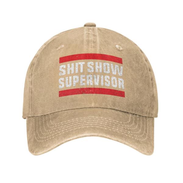 商品名:  BUINGBFG Shit Show Supervisor Hat Women Dad Hats Funny Cap Naturalブランド: BUINGBFG商品サイズ: One Size高さ: 16.4084cm横幅: 13...
