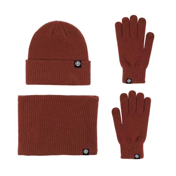 商品名:  LumiSyne Winter 3 in 1 Scarf Hat Glove Set for Men Women Knitted Beanie Hat Touch Screen Gloves Neck Warmer with F...