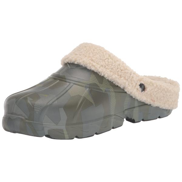 商品名: Bass Outdoor メンズ フィールド スライド 裏地付きスリッパ, グリーン迷彩/ブラック。, 13 BASS OUTDOOR Men’s Slippers ? Protective Slides Lined with S...