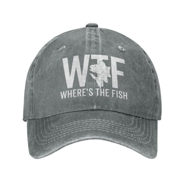 商品名:  Cryptomancy WTF Where's The Fish Hat Men Baseball Hats Funny Caps Grayブランド: Cryptomancy商品サイズ: One Size高さ: 16.891cm...