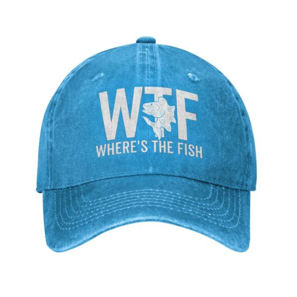 商品名:  Cryptomancy WTF Where's The Fish Hat for Men Baseball Cap Graphic Cap Blueブランド: Cryptomancy商品サイズ: One Size高さ: 16.8...